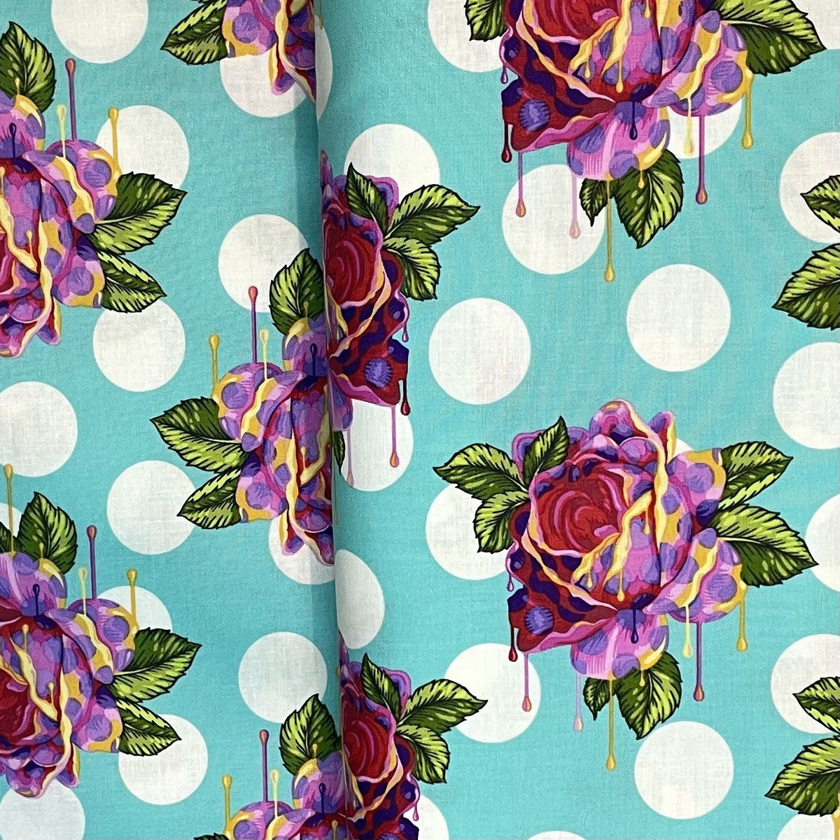 wonder painted roses- tula pink curiouser and curiouser – Knotty Quilter